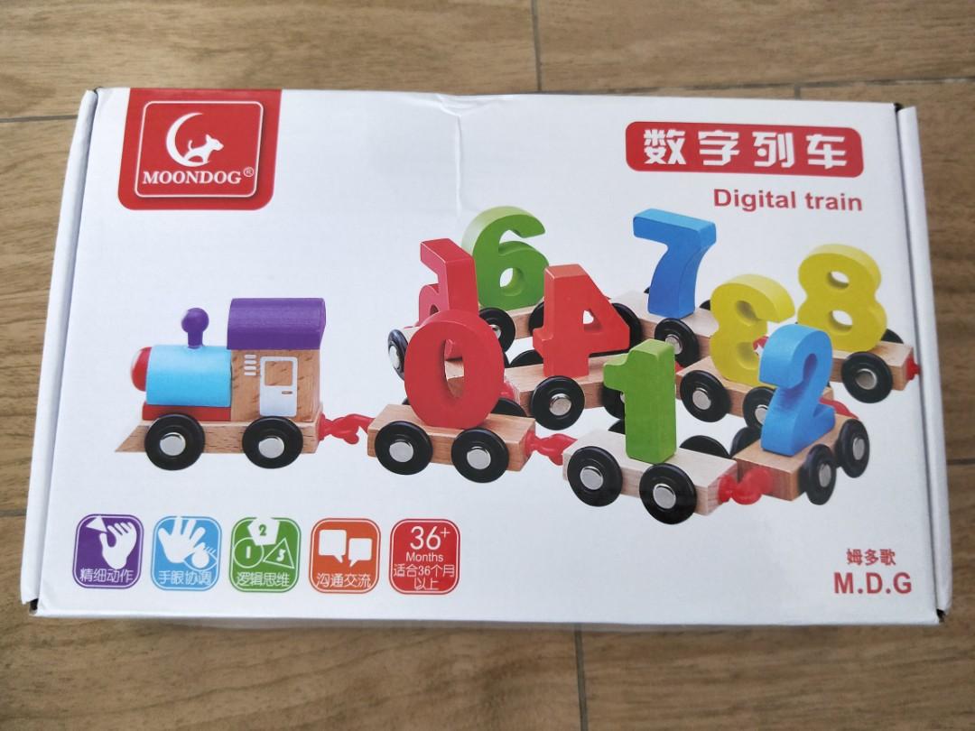 Wooden number train, Hobbies & Toys, Toys & Games on Carousell