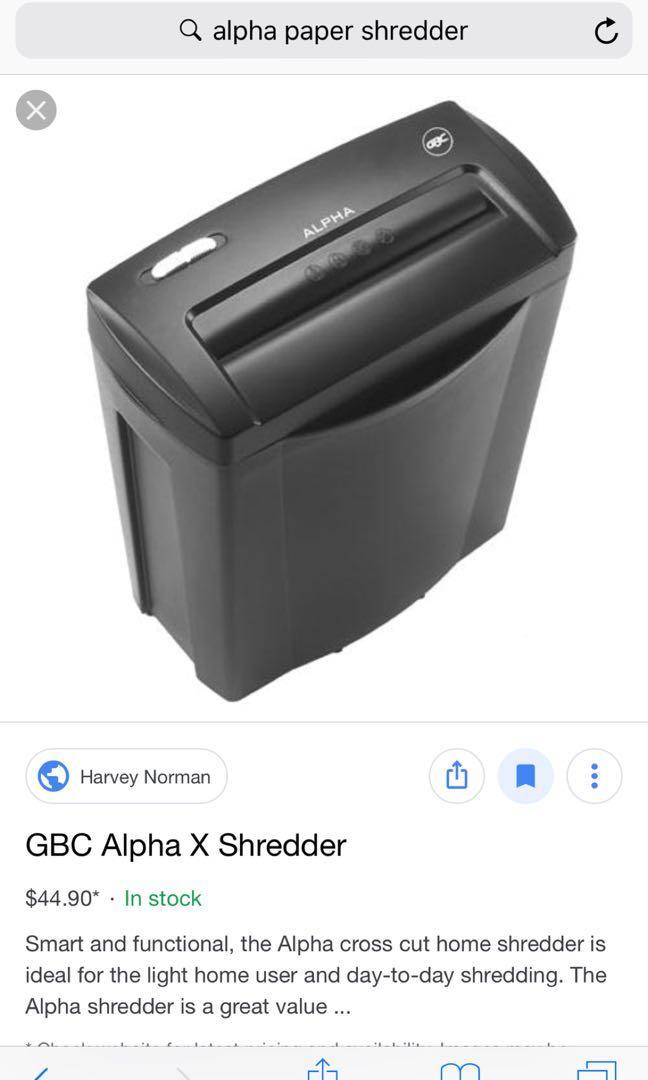 Alpha paper shredder, Hobbies & Toys, Stationery & Craft, Stationery ...