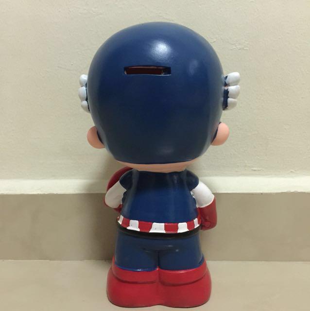 Captain America Superheroes Marvel PVC piggy bank saving coin bank ...