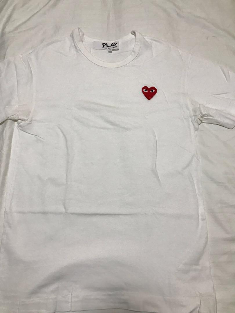 COMME des Garcons (CDG) Play Tee, Men's Fashion, Tops & Sets, Tshirts ...
