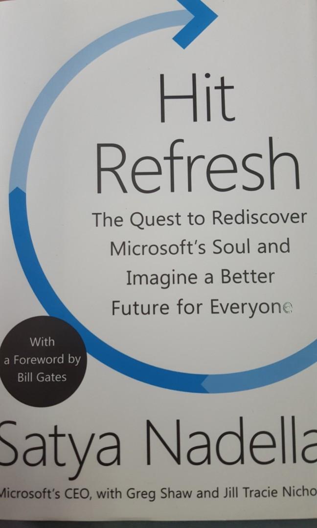 Hit Refresh by Satya Nadella foreword by Bill Gates, Hobbies & Toys ...