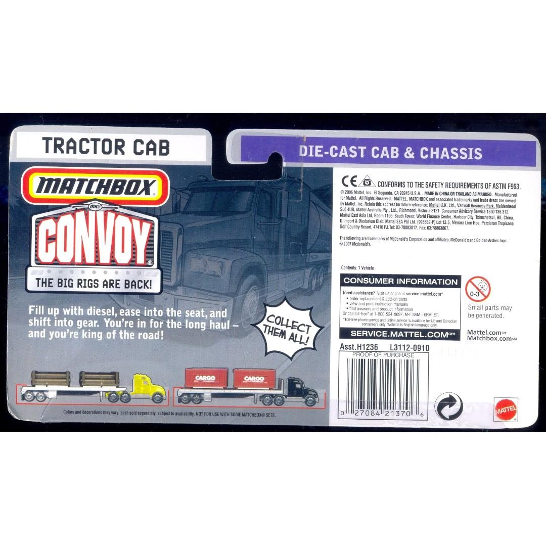 Matchbox Convoy Tractor Cab Yellow McDonald's - New, Hobbies & Toys ...