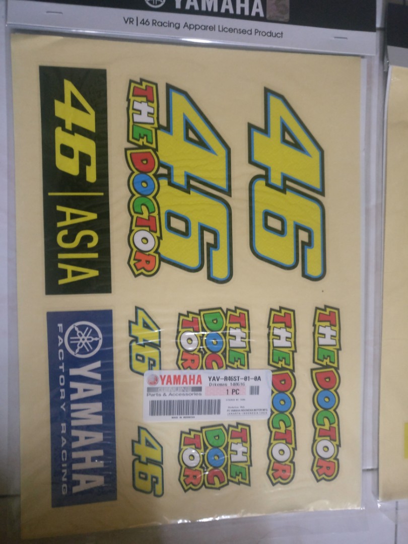Original decals Yamaha VR46, Auto Accessories on Carousell