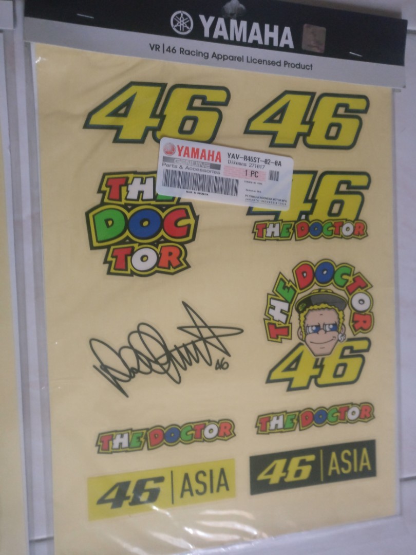 Original decals Yamaha VR46, Auto Accessories on Carousell