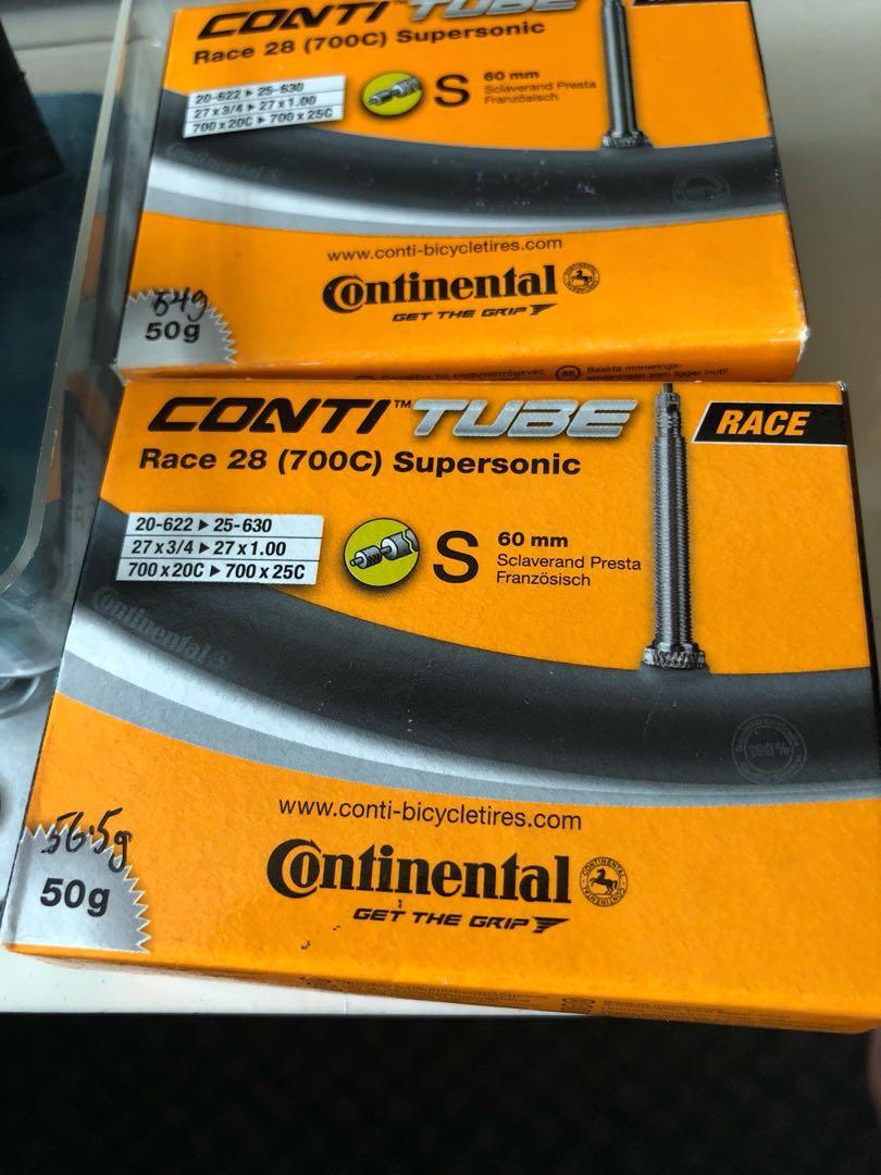 Supersonic 700C Inner Tube 60mm - Continental Race 28. $36 for 2 Pieces ...