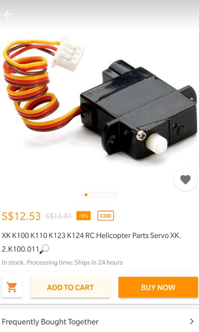 XK 110 ultra micro servos xk.2.k.k110.011, Photography, Drones on Carousell
