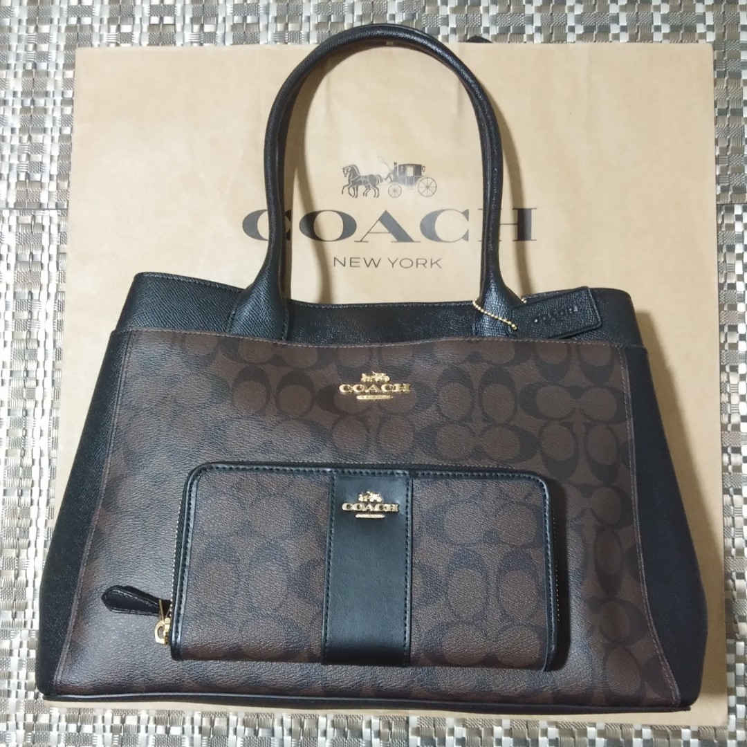 C O A C H Casey Tote Bag and Wallet, Women's Fashion, Bags & Wallets, Wallets & Card holders on ...