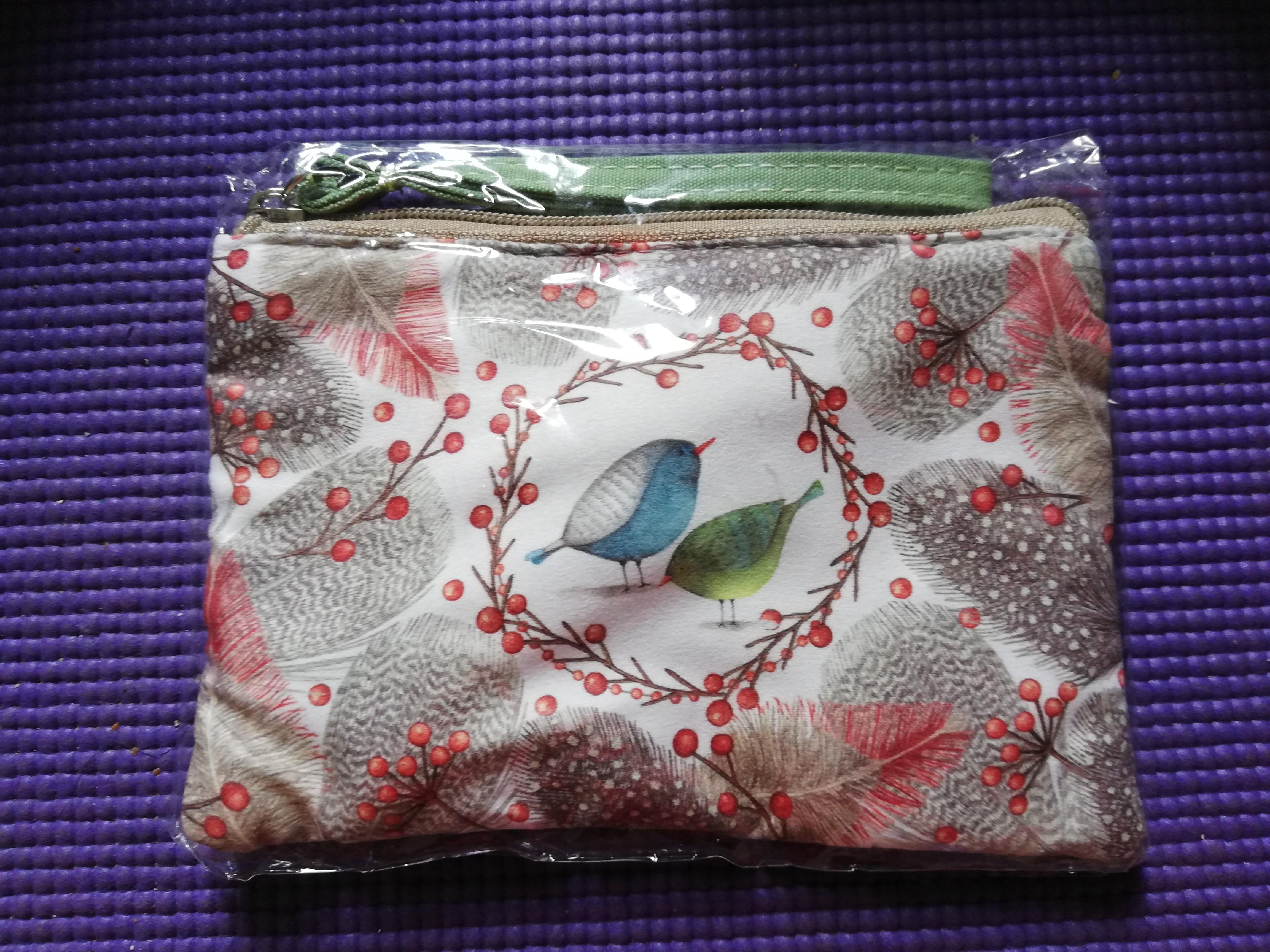 Cloth pouch with pretty bird and plant design, Women's Fashion, Bags ...