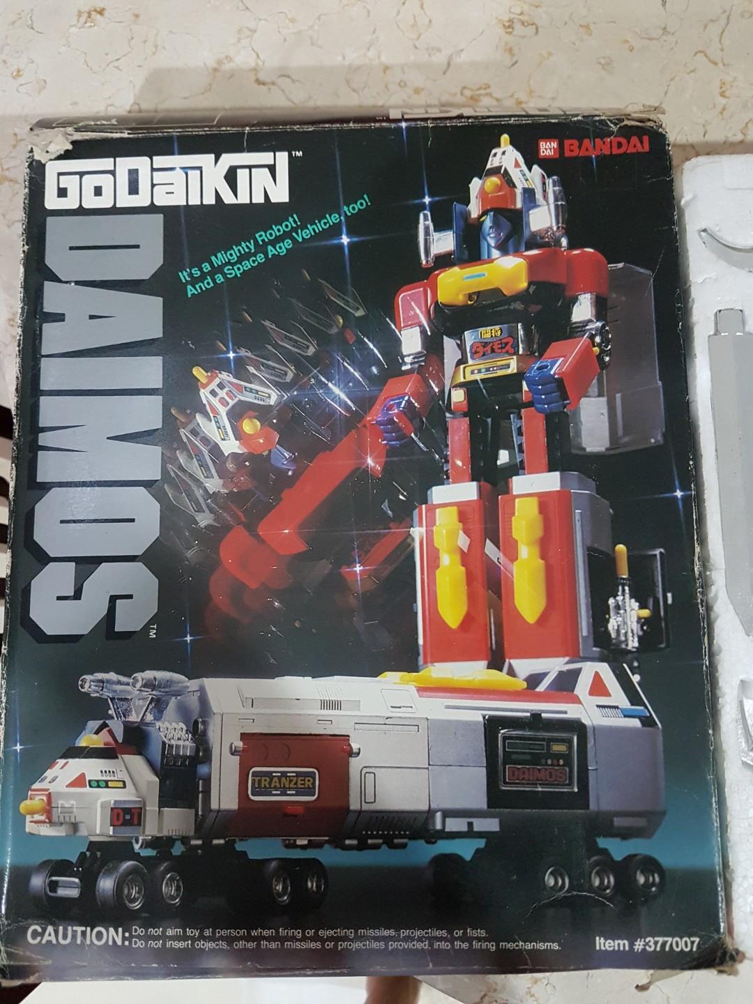Godaikin Bandai Diecast Daimos transformers Made in Japan 1984 with Box ...