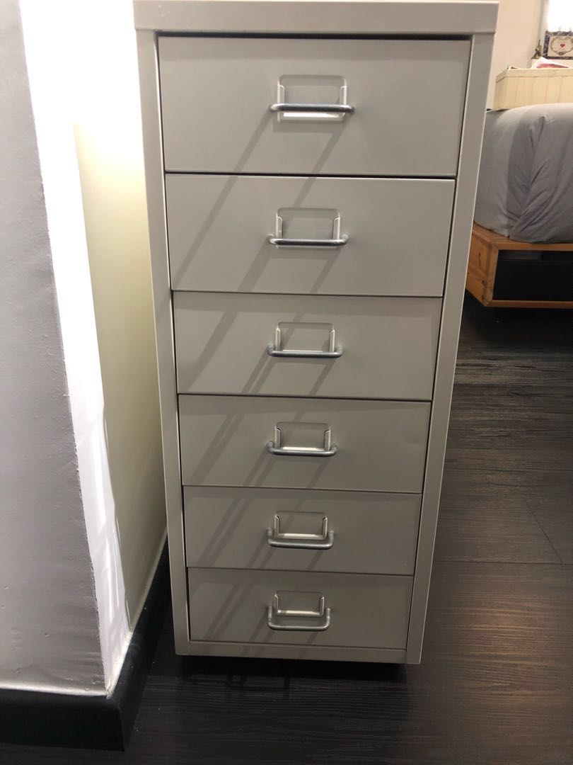 IKEA HELMER DRAWER UNIT ON CASTORS WHITE, Furniture & Home Living ...