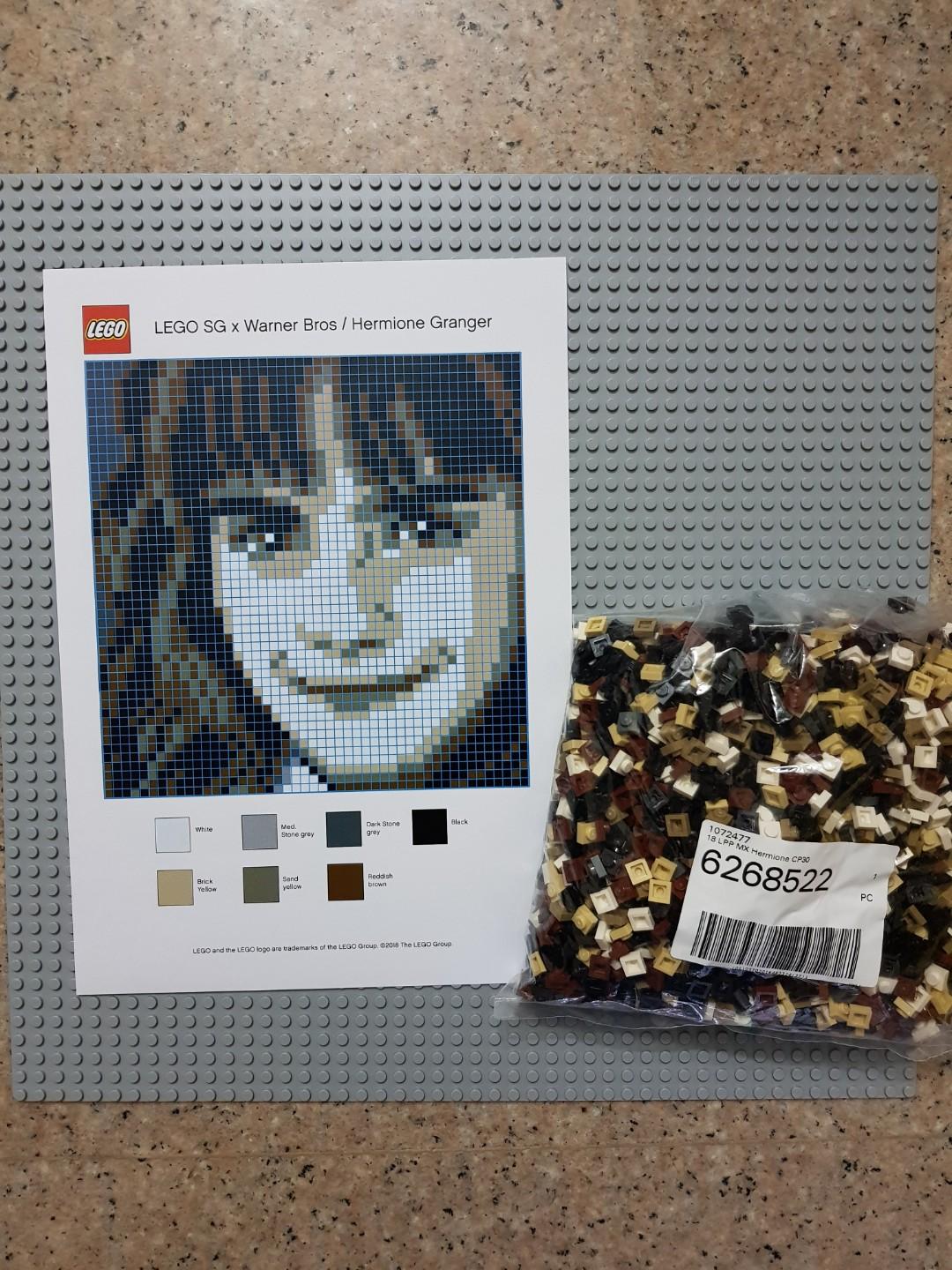 Lego Harry Potter: Harry & Hermione 48x48 Mosaic Mosaics Emma Watson ...