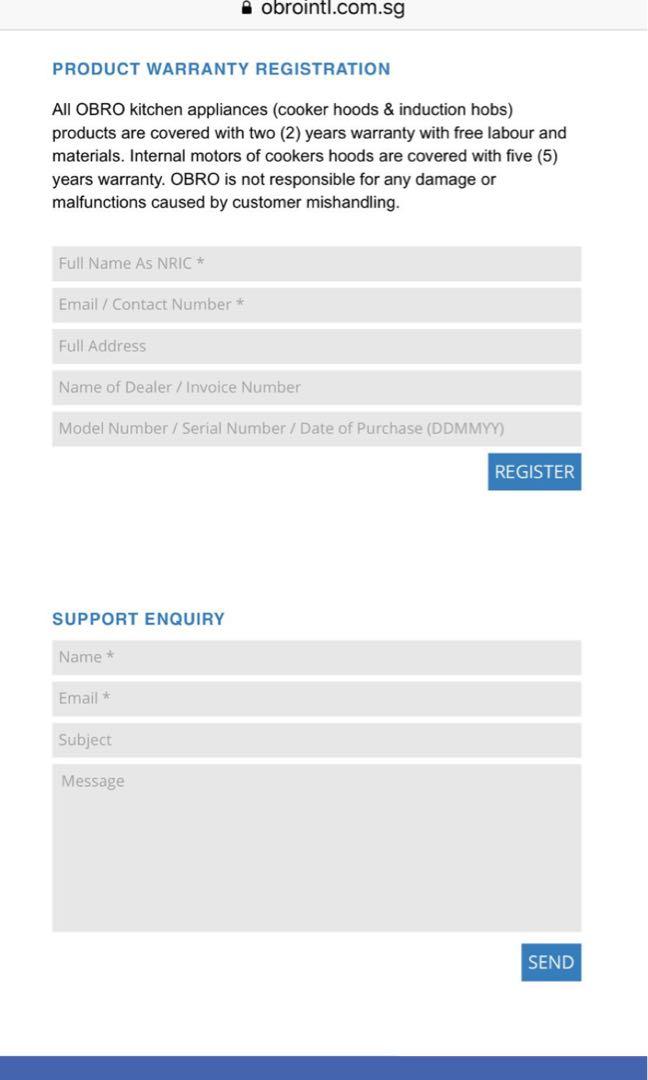 OBRO HOOD AND INDUCTION HOB (BRAND NEW), TV & Home Appliances, Kitchen ...