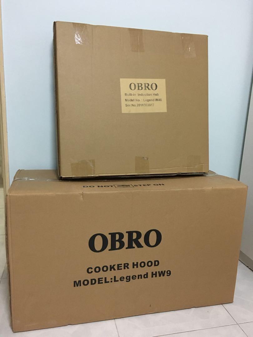 OBRO HOOD AND INDUCTION HOB (BRAND NEW), TV & Home Appliances, Kitchen ...