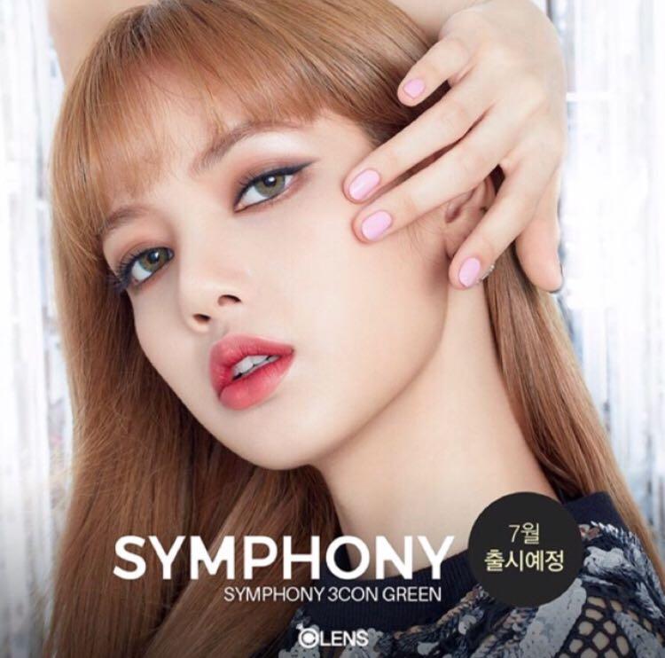 OLENS Contact Lens Symphony 3con Green No Grade Blackpink Lisa, Women's ...