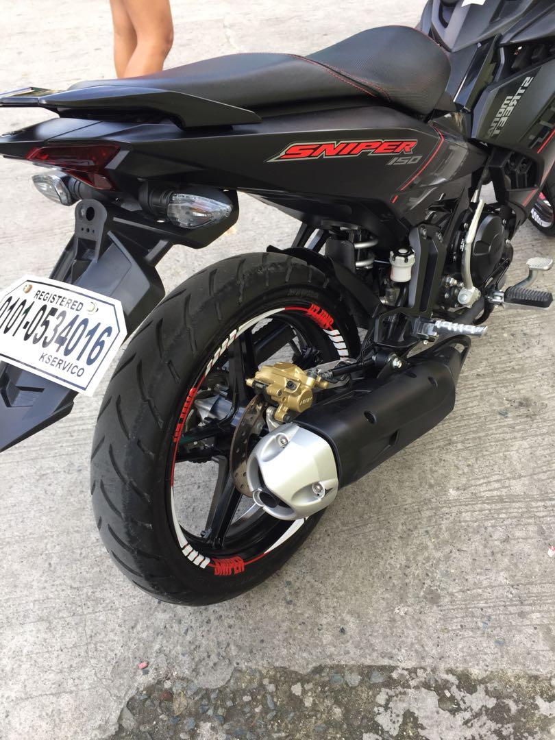 Sniper 150 matte black 2018 acquired, Motorbikes on Carousell