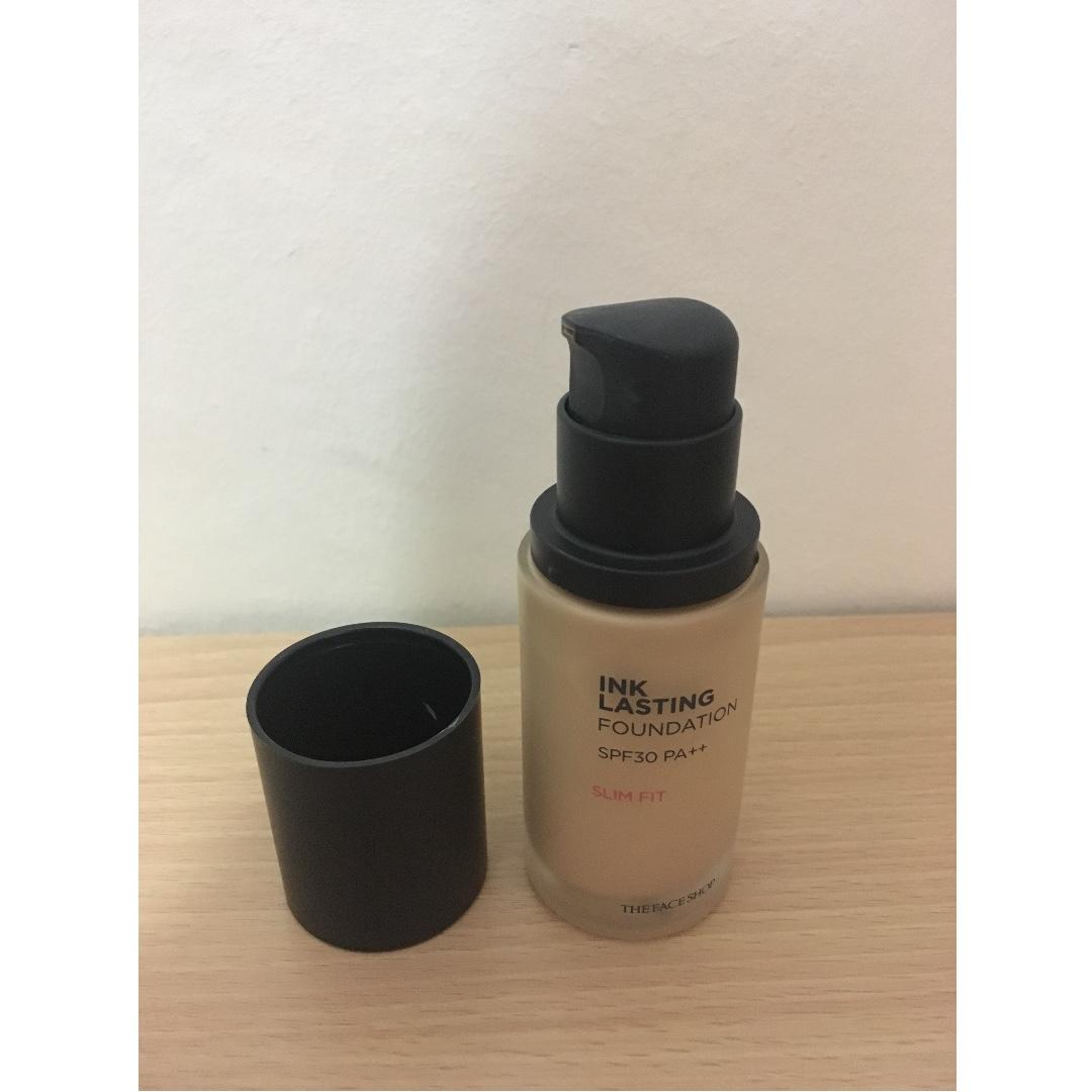 The Face Shop Ink Lasting Slim Fit Foundation (Shade N203 Natural Beige ...
