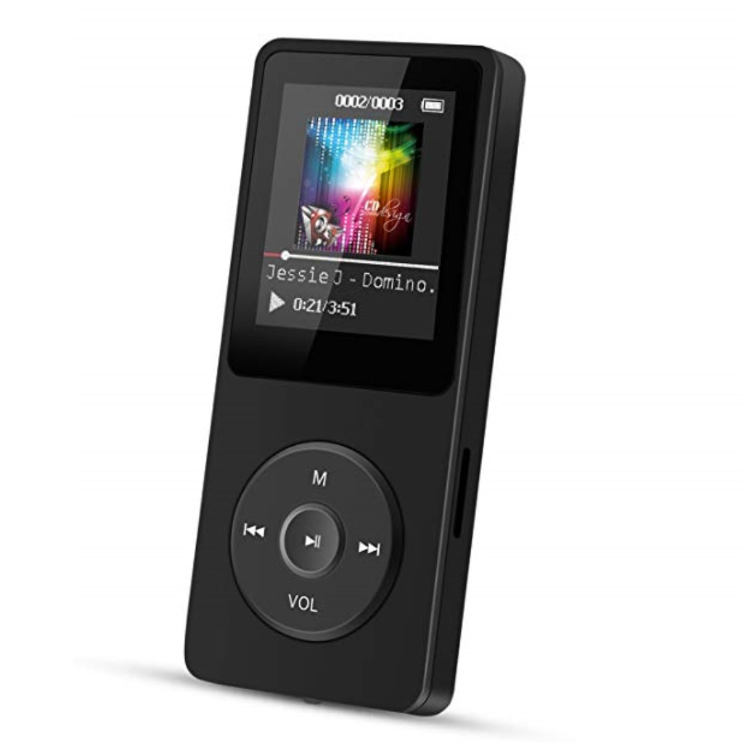 AGPTEK A02S 8GB MP3 Player with FM Radio/Voice Recorder, 70 Hours ...