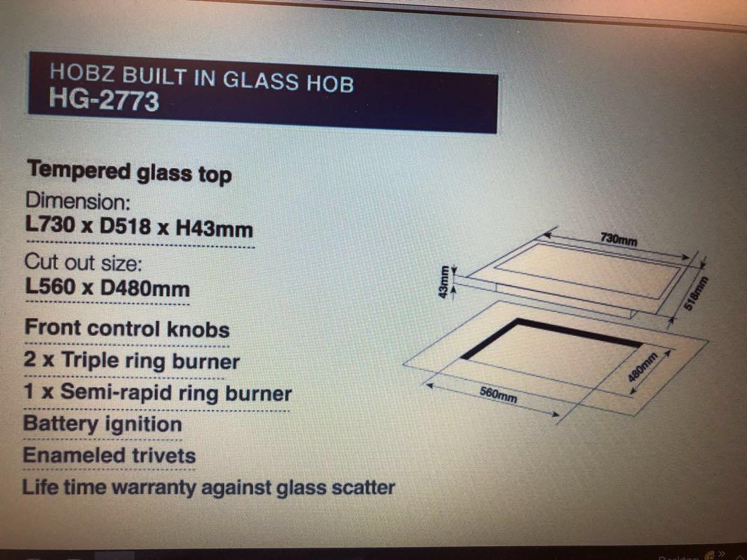 Cooker Hoob & Hob (3 burner), TV & Home Appliances, Kitchen Appliances ...