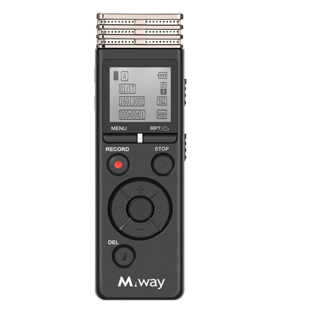 Digital Voice Recorder, M.way 1536Kbps 8GB Audio Sound Recorder ...