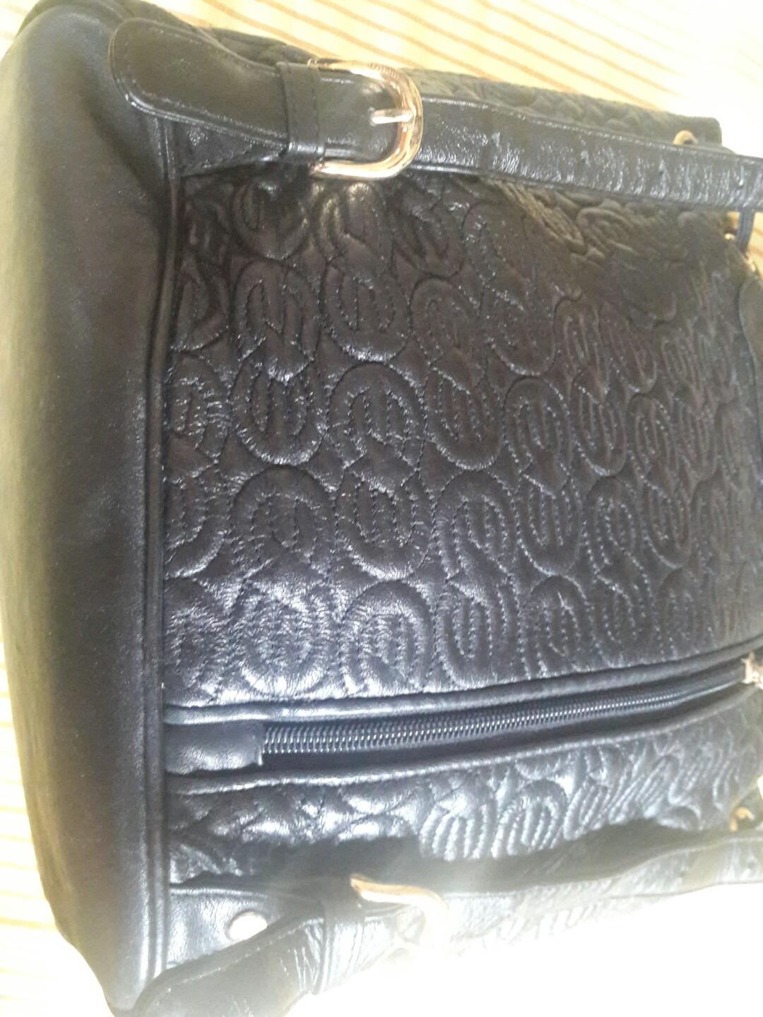 Esquire Collection Genuine Leather Quilted Black Backpack, Women's ...