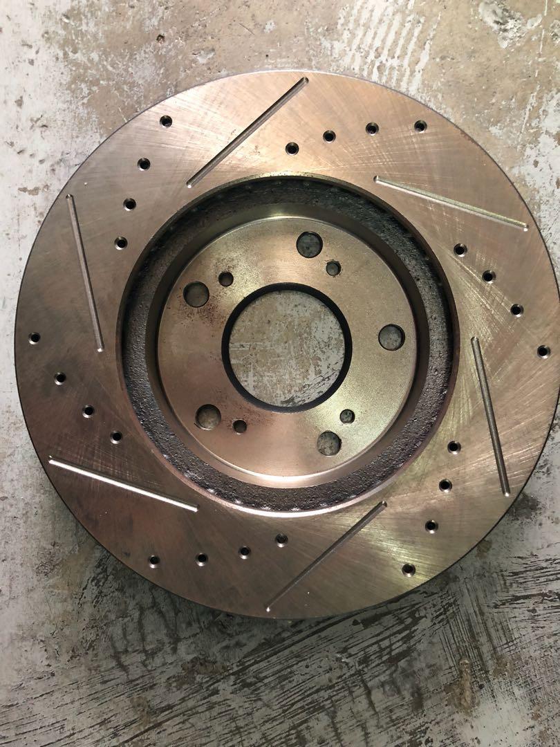 Honda Edix,Civic 262mm Slotted Drilled front Disc Rotor, Car ...