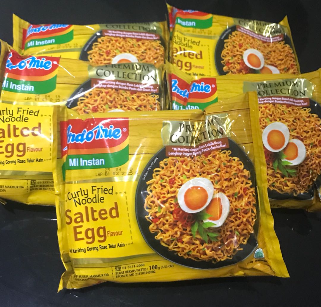 Indomie Salted Egg, Food & Drinks, Packaged & Instant Food on Carousell