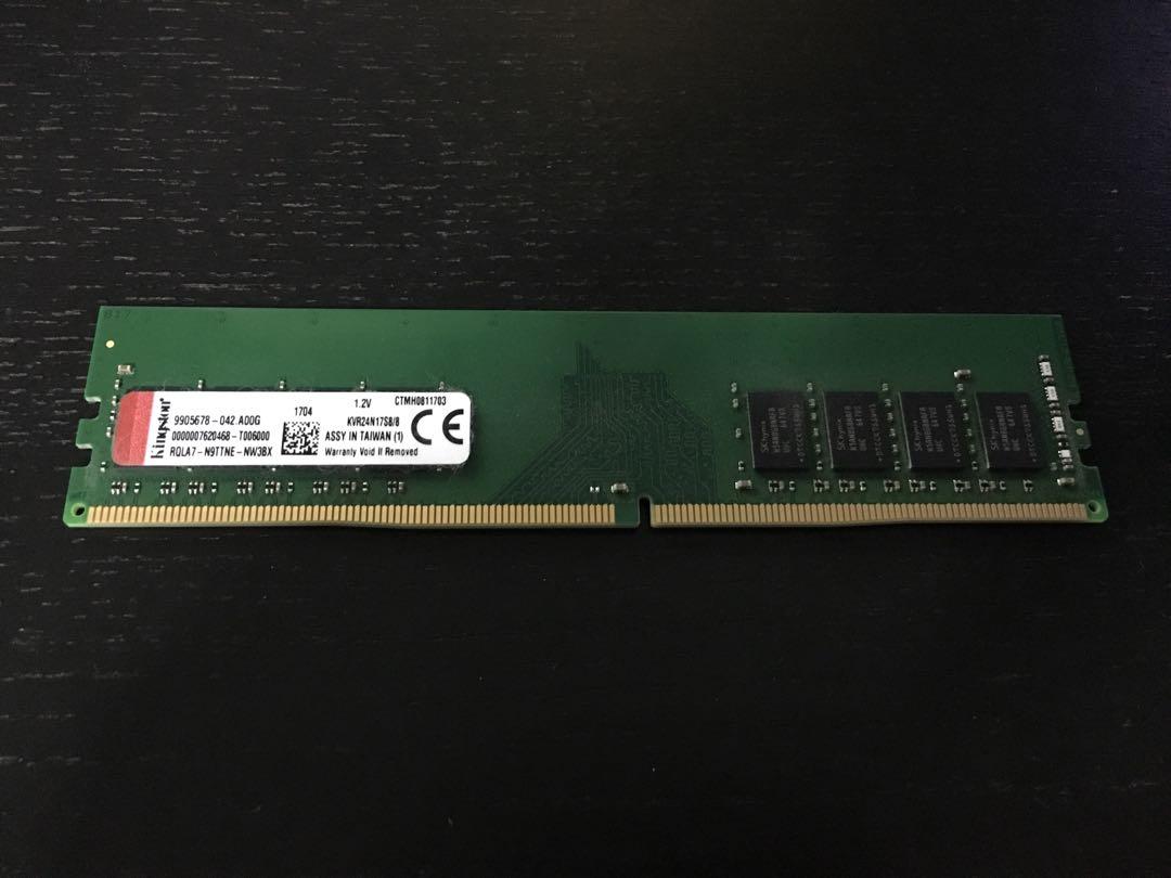 Kingston 8GB DDR4-2400 Ram Stick, Computers & Tech, Parts & Accessories ...