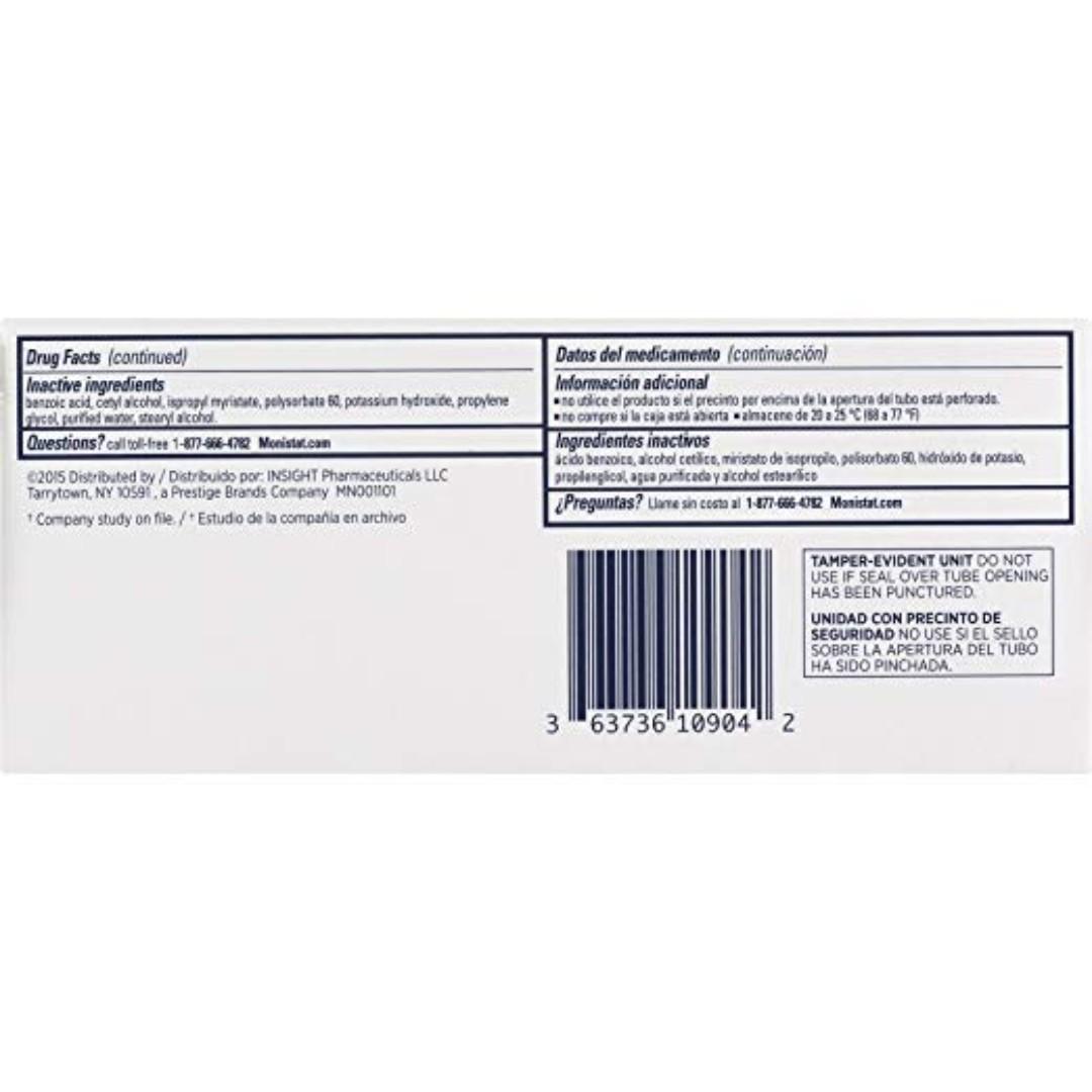 Monistat 7-Day Vaginal Antifungal | Cure & Itch Relief Combination Pack ...