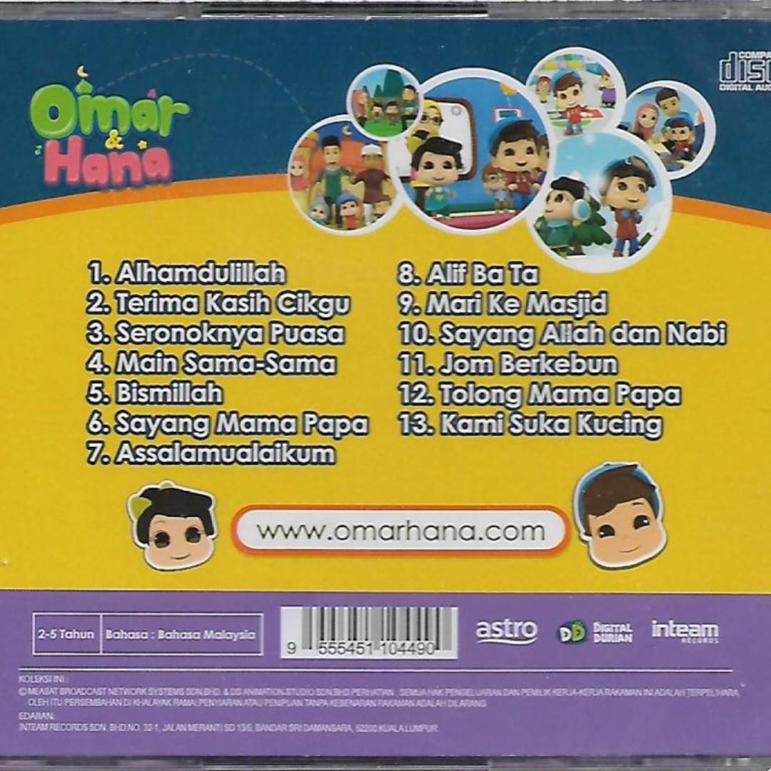 Omar Dan Hana Lagu Kanak-Kanak Islam Vol.1 CD, Hobbies & Toys, Music ...