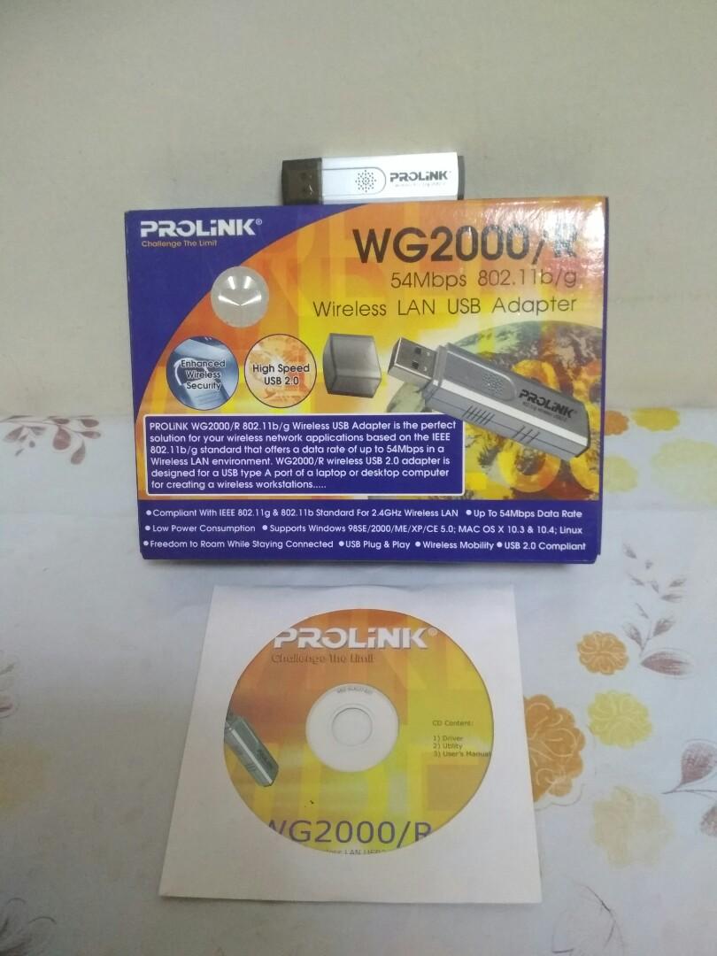 Prolink Wireless LAN USB Adapter, Computers & Tech, Parts & Accessories ...