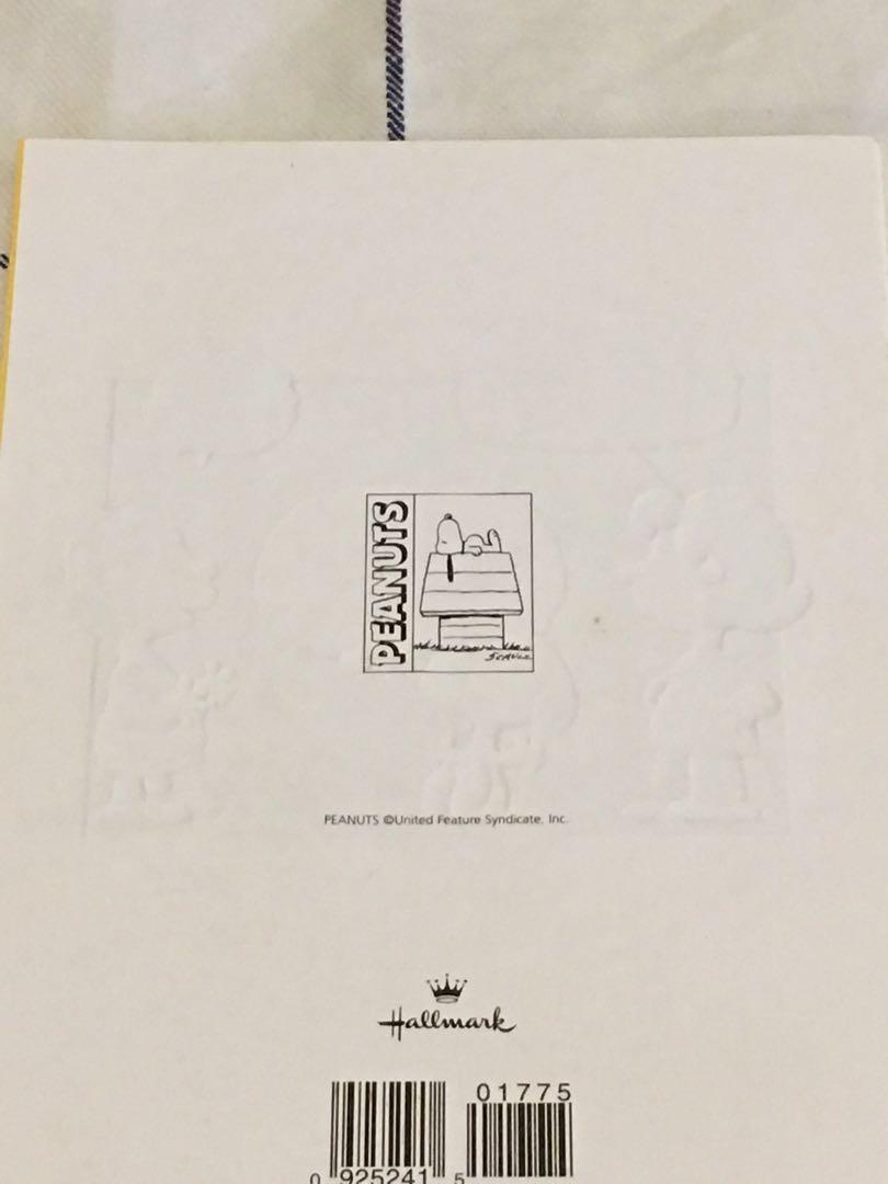Snoopy Linus Lucy 生日卡birthday card, 興趣及遊戲, 收藏品及紀念品, 明星周邊 - Carousell