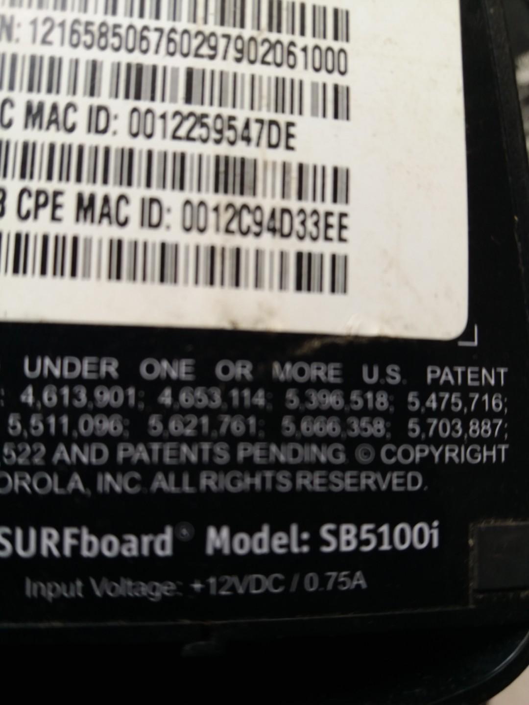 Wifi extender Motorolla surfboard SB 5100i, Computers & Tech, Parts ...