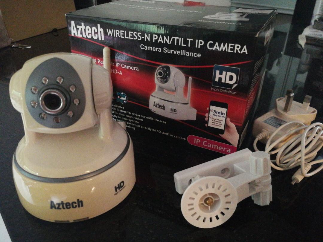 Aztech WIPC408HD wireless-N IP camera, Furniture & Home Living, Security & Locks, Security ...