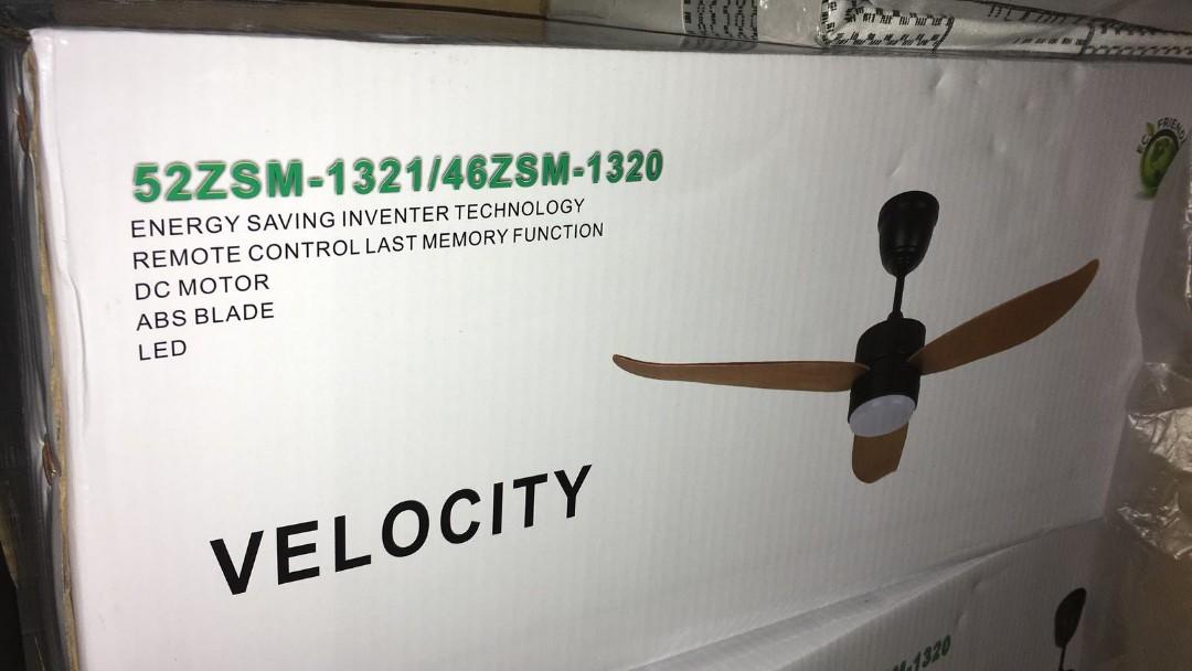 Brand new Fanco Velocity 46" DC Motor Ceiling Fan, Furniture & Home ...