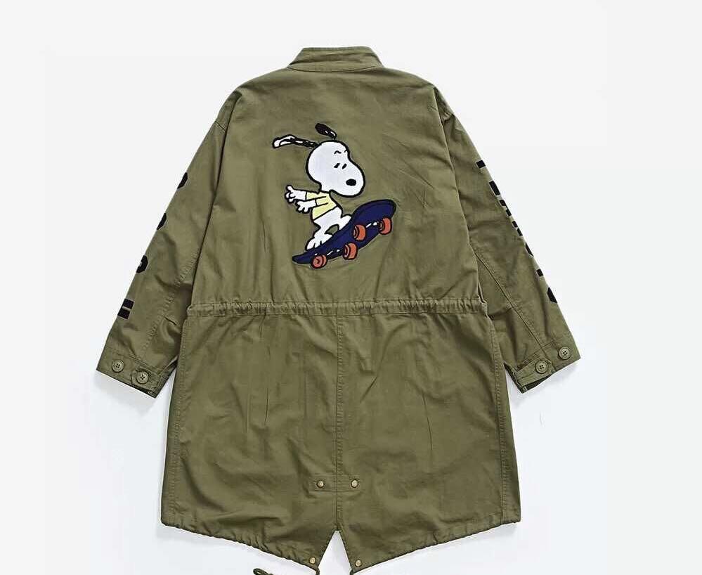 From Korea Snoopy Autumn Spring Military Style Jacket, Women's Fashion ...