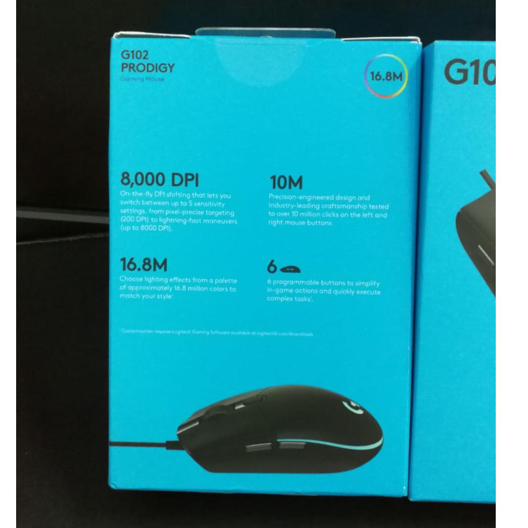 Logitech G102 Prodigy (New Packaging), Computers & Tech, Parts ...