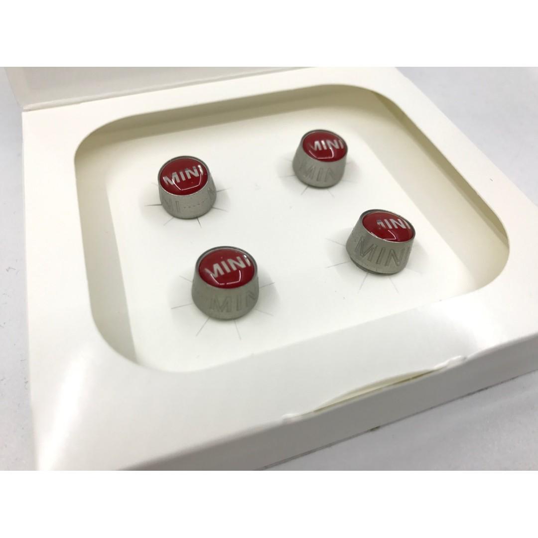 Mini Cooper Air Valve Caps Set (Mini Wordmark Red), Car Accessories ...