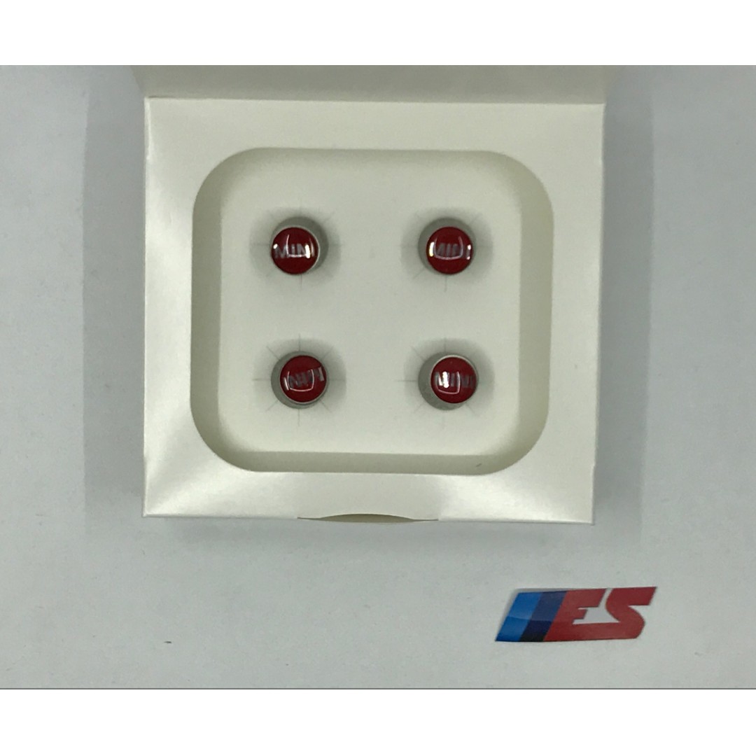 Mini Cooper Air Valve Caps Set (Mini Wordmark Red), Car Accessories ...