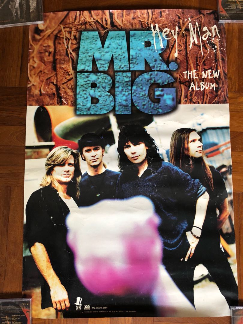 MR BIG HEY MAN 1996 IN STORE PROMO POSTER USA ORIGINAL PAUL GILBERT BILLY SHEEHAN, Hobbies ...