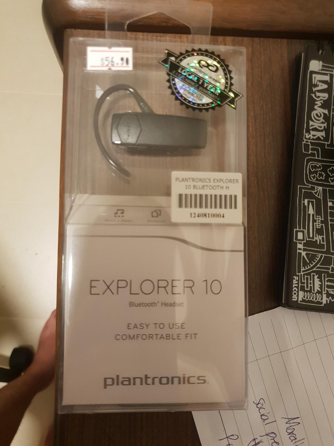 Plantronics Explorer 10 Bluetooth Headset, Audio, Headphones & Headsets ...