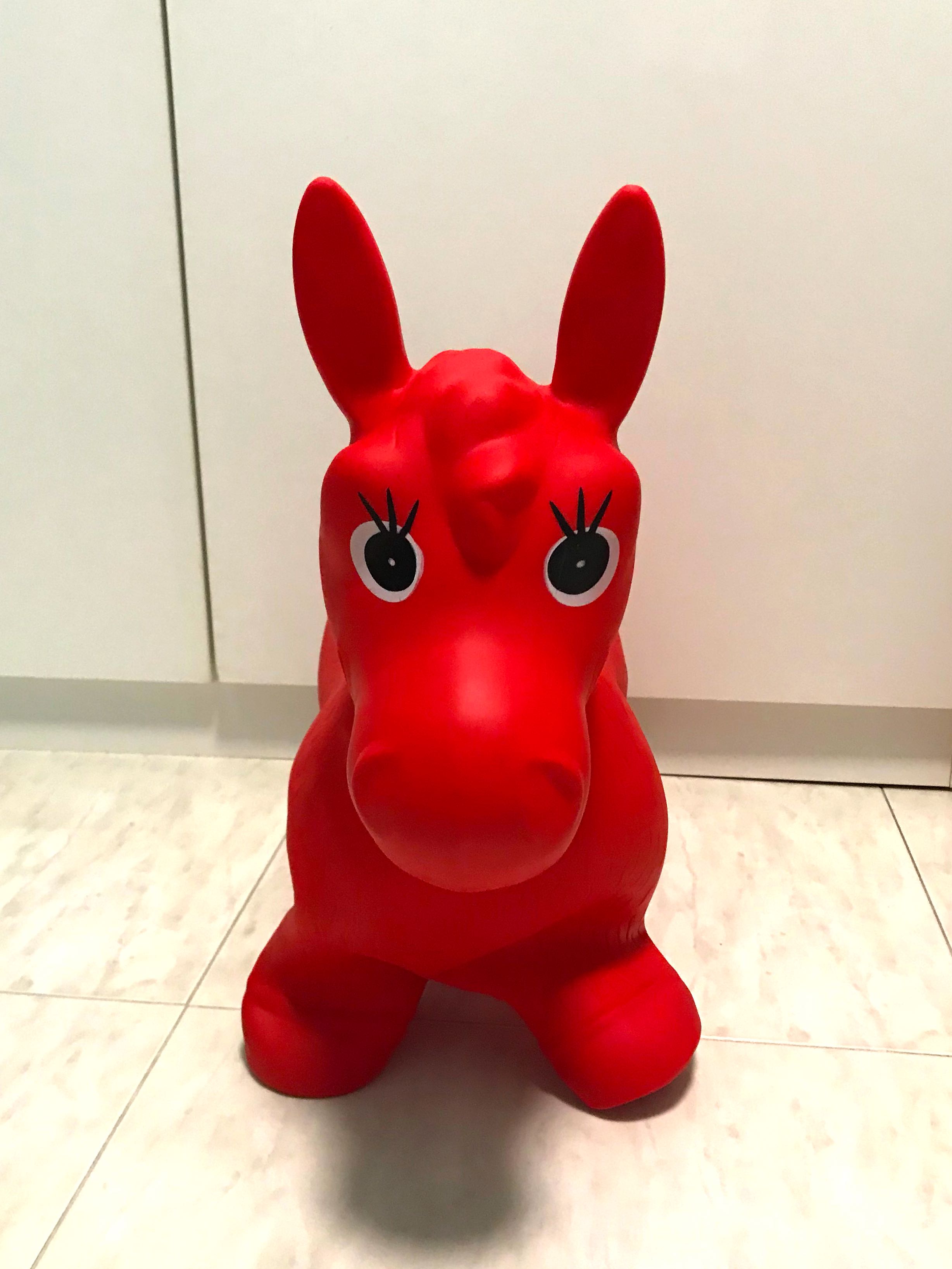 Red Bouncy Donkey from Toys R Us, Hobbies & Toys, Toys & Games on Carousell
