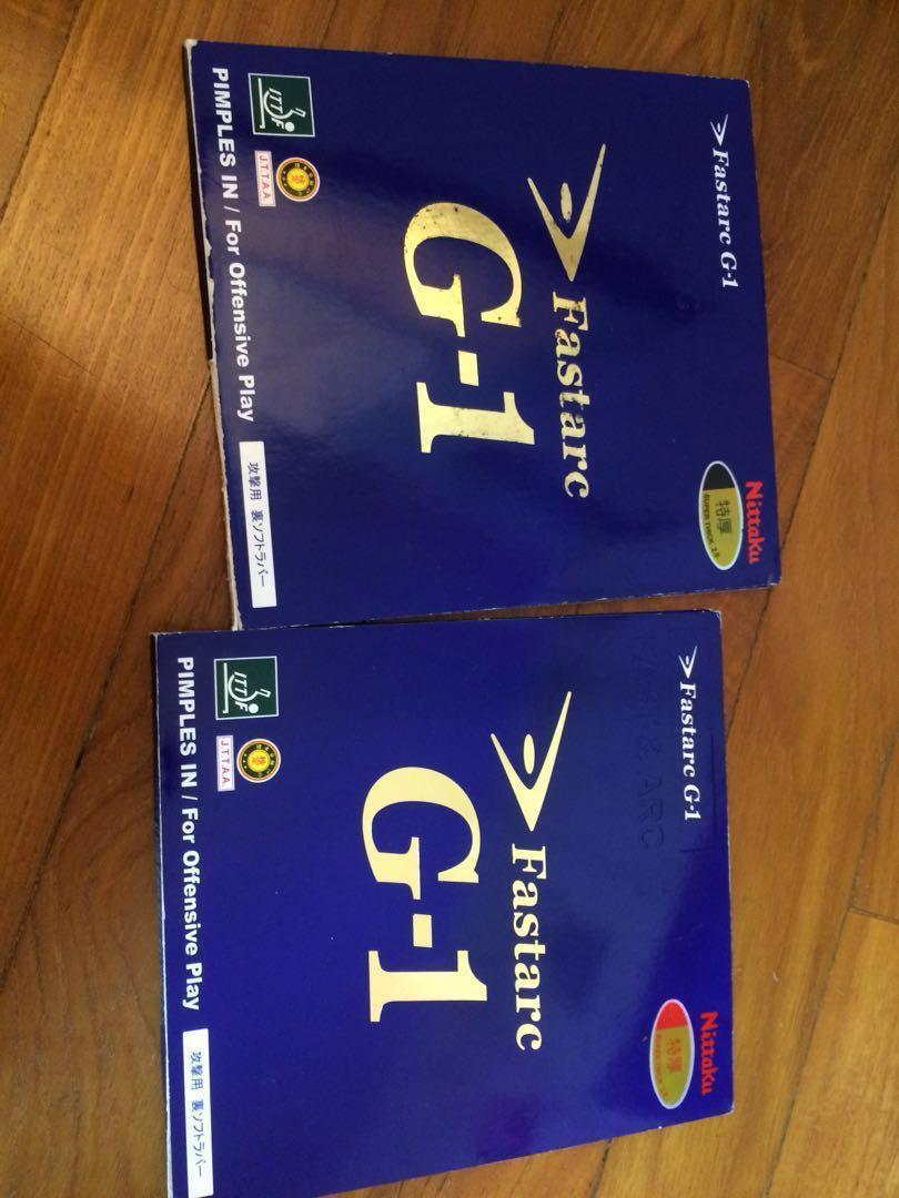 Table Tennis Nittaku Fastarc G-1 rubber, Sports Equipment, Sports & Games, Racket & Ball Sports ...