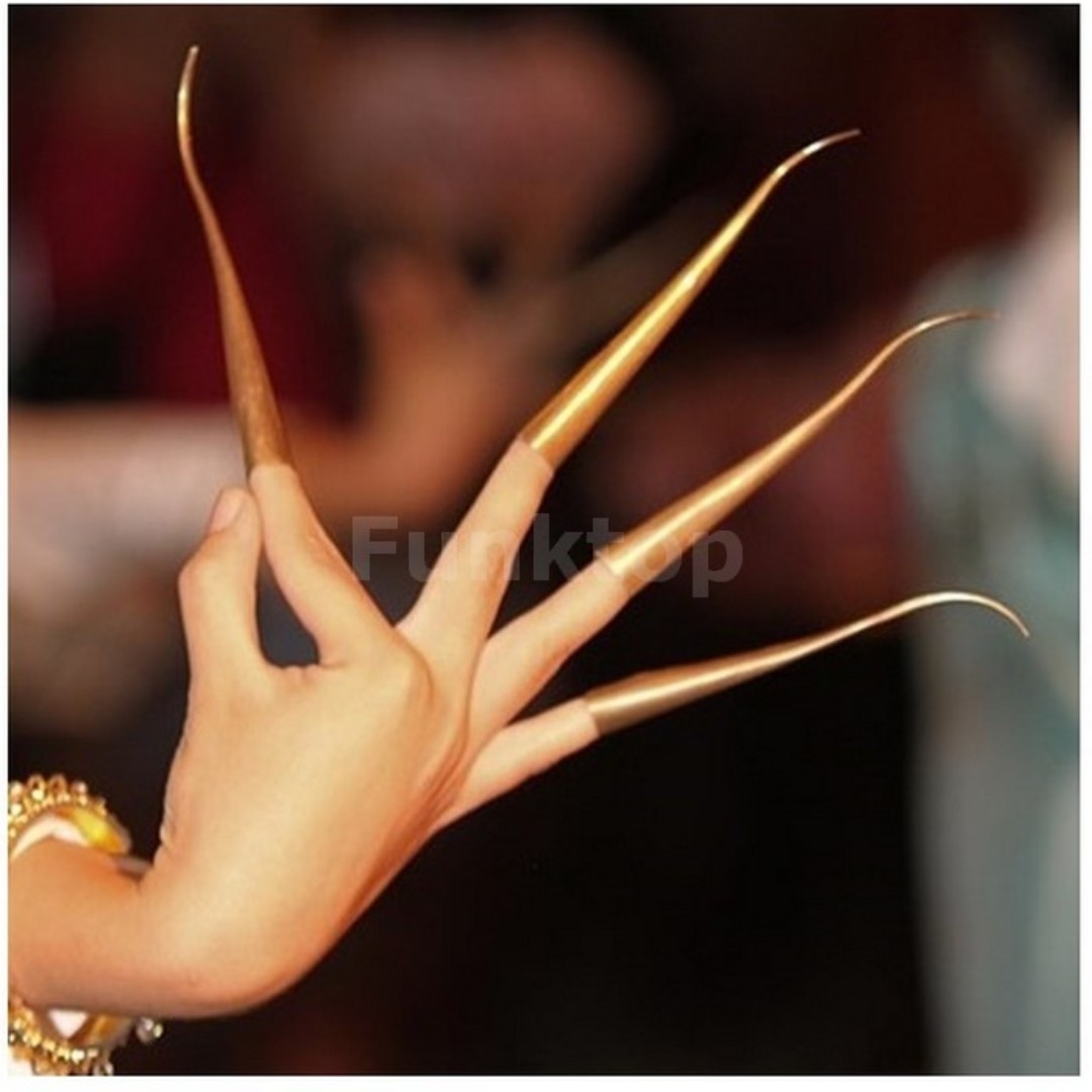 Thai Brass Finger Nail Extension Claws Gold Traditional Belly Dance ...