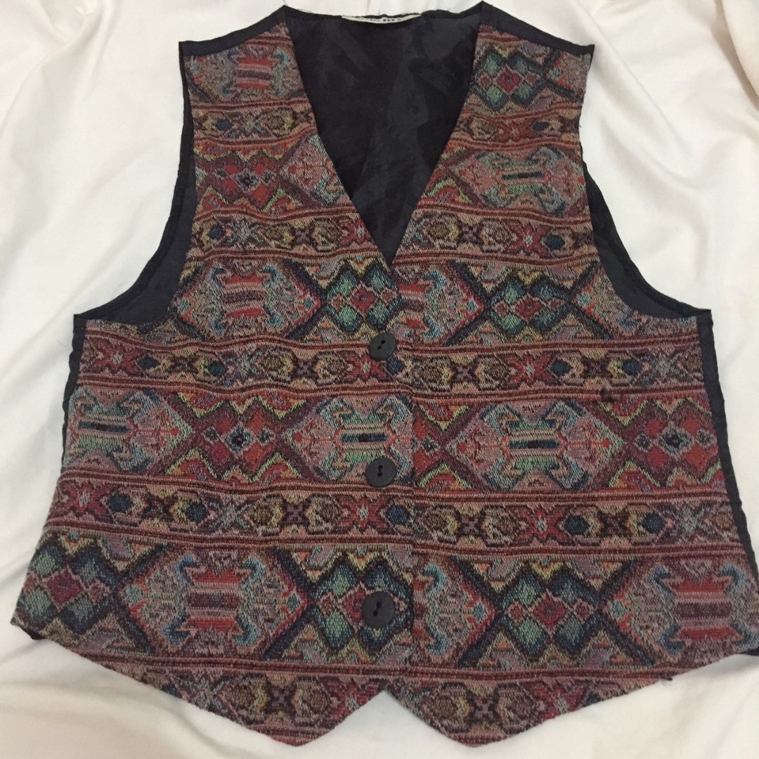 Vintage Vest / Rompi Tenun / Rompi Etnik, Fesyen Wanita, Pakaian Wanita ...
