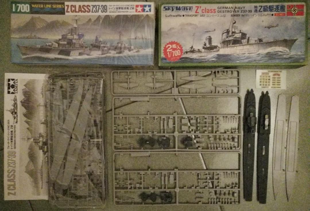 1:700 German Z Class destroyers by Tamiya & Skywave, Hobbies & Toys ...
