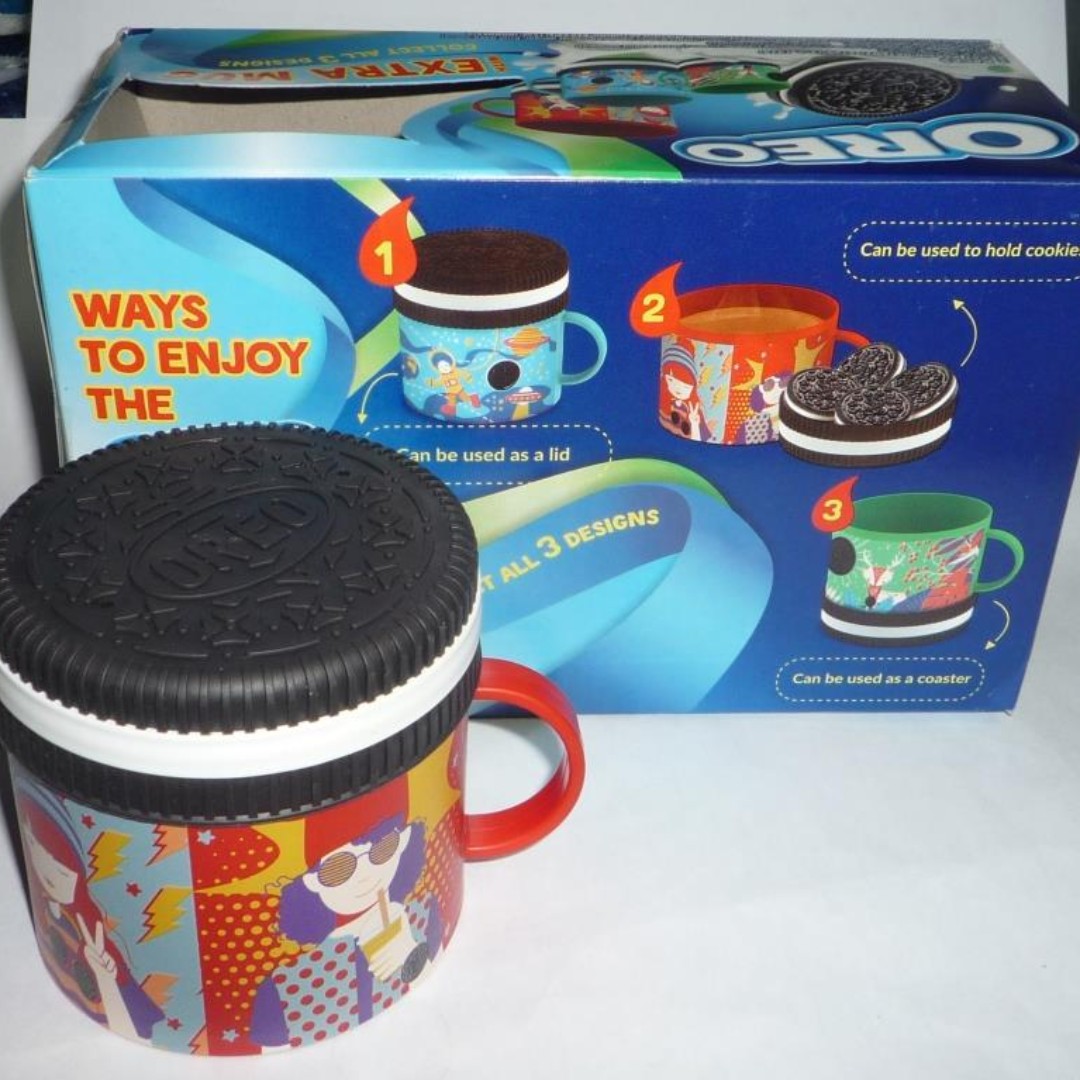 1No. OREO Cookies Melamine Biscuit CUP MUG 2018 3" Tall Red Coffee Shop ...