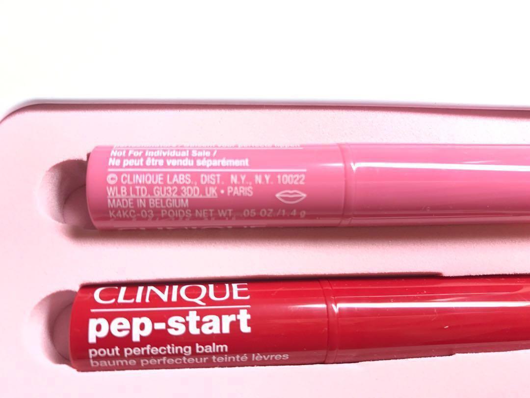 CLINIQUE Pepped Up Pout Pep-Start Pout Perfect Balm Gift Set Box Tin ...