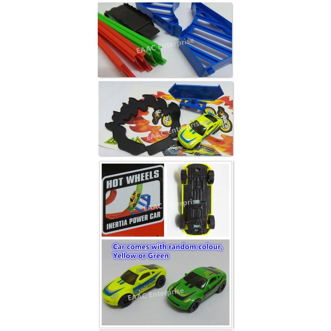 Hot Wheels 360 degree 4 Loop Powerful Spin Track + A Inertia Power Car ...