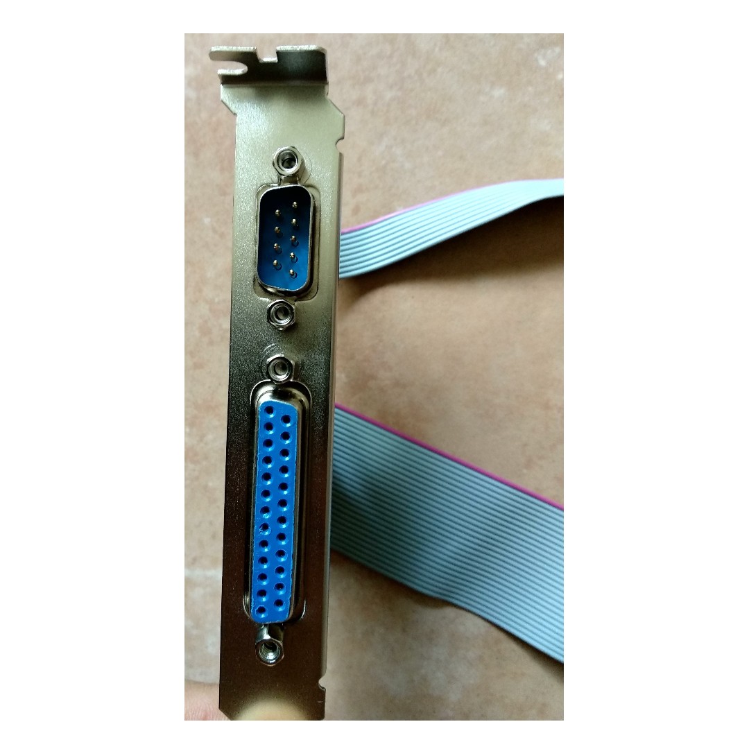 Serial / Parallel port header cable for motherboard, Computers & Tech ...