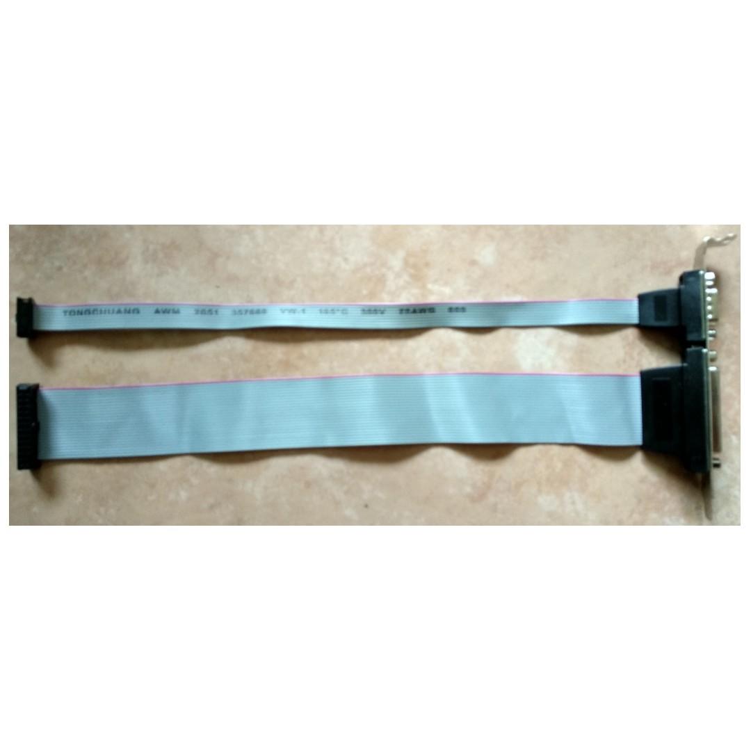 Serial / Parallel port header cable for motherboard, Computers & Tech ...